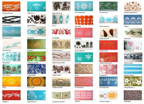 Vintage Pyrex Patterns Chart