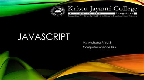 introduction to javascript and the applications ppt