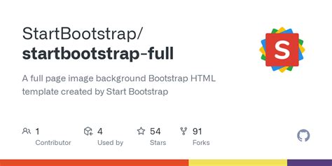 Github Startbootstrapstartbootstrap Full A Full Page Image Background Bootstrap Html