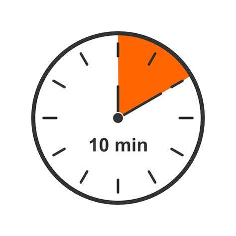 Premium Vector Clock Icon With 10 Minute Time Interval Countdown Timer Or Stopwatch Symbol