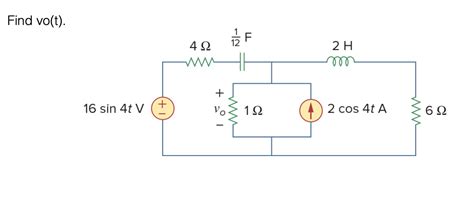 Solved Find Vo T Chegg Com