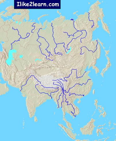 Rivers Of Asia Map