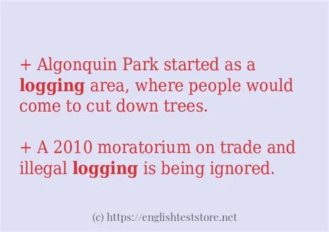 Logging Sentence Examples Englishteststore Blog