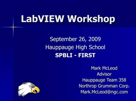 PPT LabVIEW Workshop PowerPoint Presentation Free Download ID