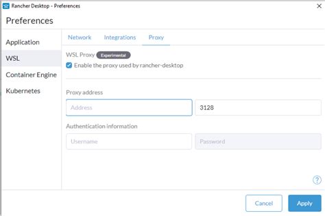 wsl proxy setting field shadows cut off · issue 4844 · rancher sandbox