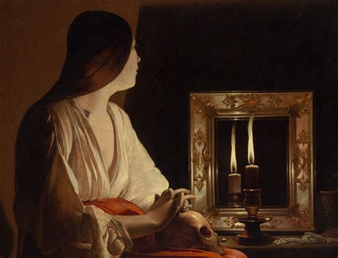 Mary Magdalene In Candlelight By Georges De La Tour