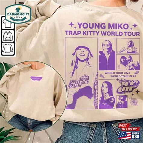 Young Miko Rap Shirt Double Sided Trap Kitty World Tour 2023 Vintage