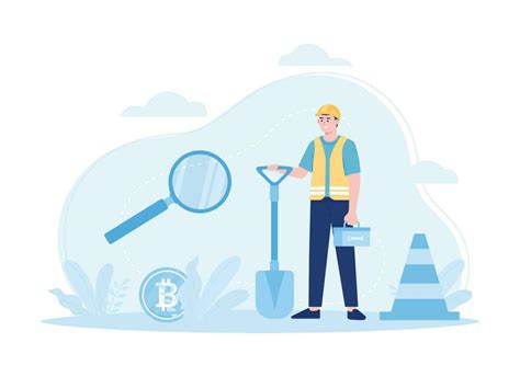 Mining Bitcoin Currency Concept Flat Illustration 27492329 Vector Art At Vecteezy