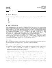 Lab Pdf Handout Lab CSCI Spring February Due March Word Generator Short