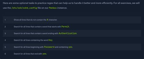Regex Linux Fundamentals Rhackthebox