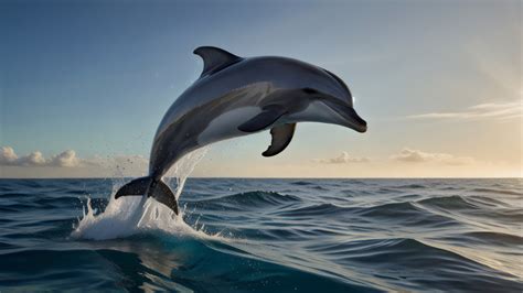 Realistic Dolphin In Natural Sea Habitat Photo  Free Download