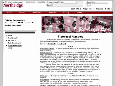 Fibonacci Patterns Lesson Plan For 9th 10th Grade Lesson Planet