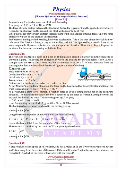 Ncert Solutions For Class 11 Physics Chapter 5 Laws Of Motion
