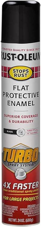 Rust Oleum 376298 Stops Rust Turbo Spray System Spray Paint 24 Oz Flat Black Amazon Com