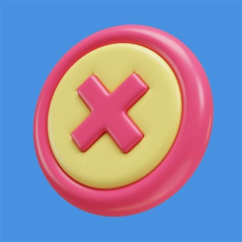 3d Mistake Symbol Psd High Quality Free Psd Templates For Download