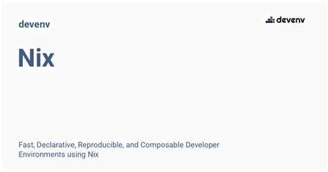 Nix Devenv