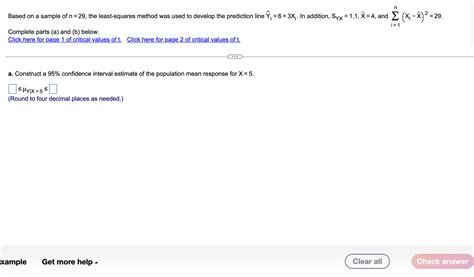 Solved Based On A Sample Of N The Least Squares Method Chegg