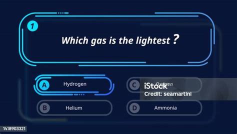 Quiz Questions And Test Menu Choice Neon Template Stock Illustration