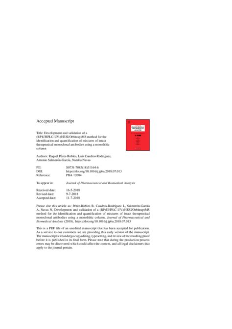 pdf development and validation of a rp uhplc uv hesi orbitrap ms