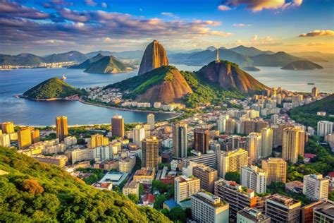 Cityscape Of Rio De Janeiro Premium Ai Generated Image