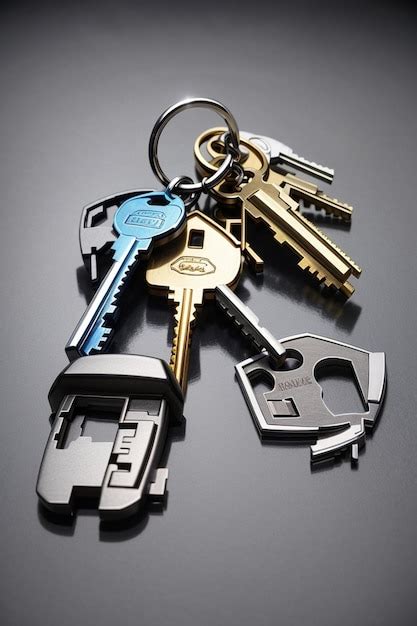 Premium Ai Image House With Multiple Keys Keychain