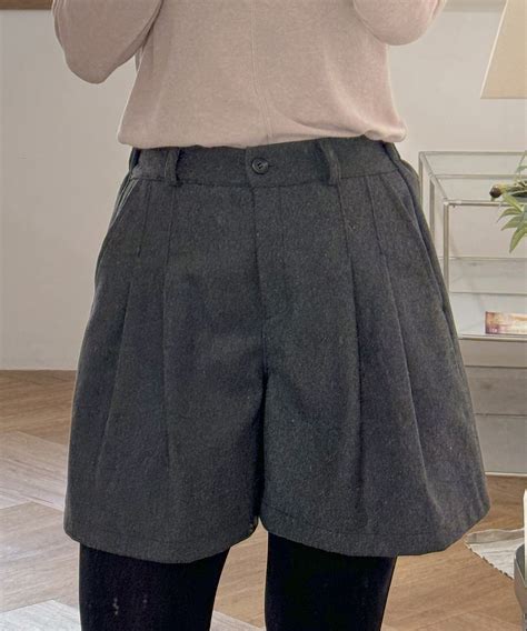 울 모직반바지 여성 겨울반바지 27 34인치 2사이즈