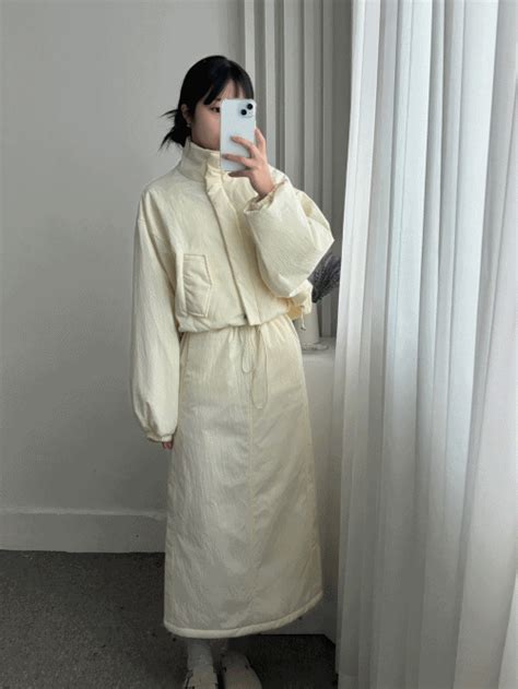 뉴 스타일 감각적인 패딩 투피스 에이블리