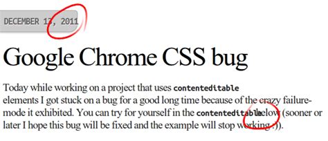 Another Google Chrome CSS Bug