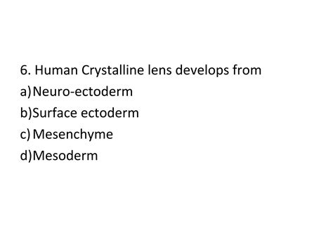 Multiple Choice Questions Mcqs For Masters Of Optometry Entrance