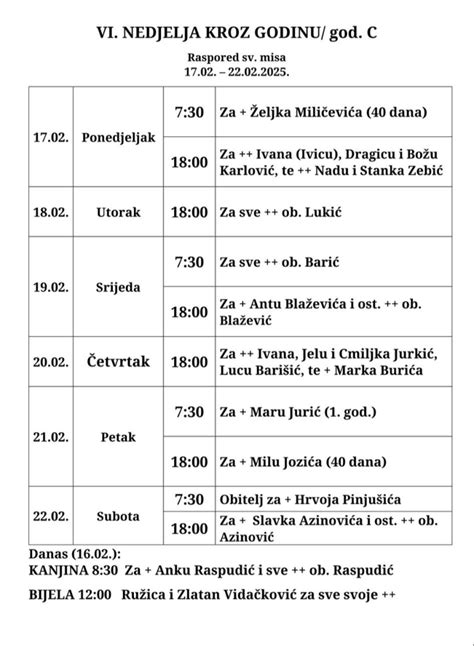 Konjic Župne Obavijesti Novi Konjic