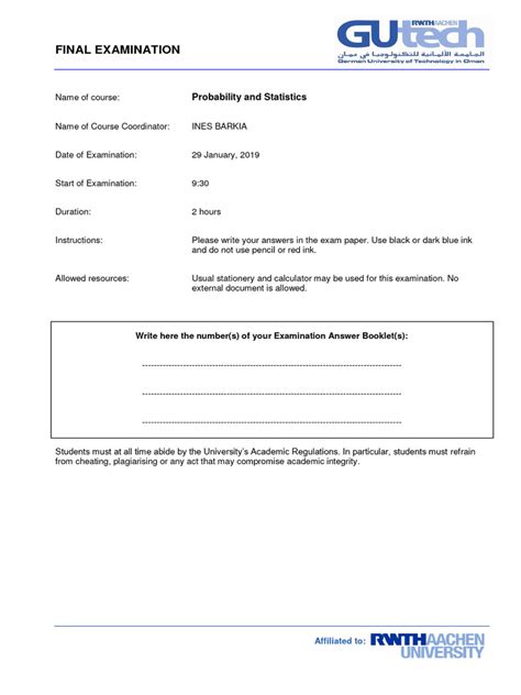 Final Exam January 2019 Ines Barkia Pdf Pdf Statistical