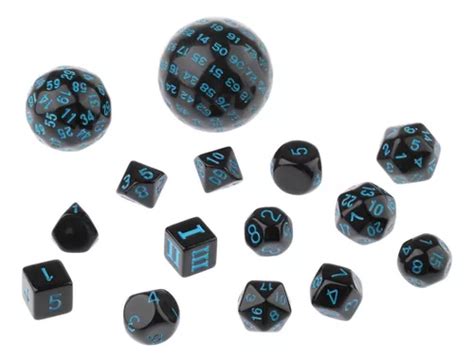 15 Peças Multi Sided Dice Set D100 Numeral D60 D30 D24 Azul Frete Grátis