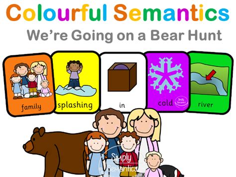 colourful semantics we re going on a bear hunt teaching resources