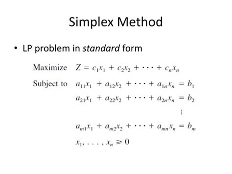 PPT Simplex Method PowerPoint Presentation Free Download ID 170072