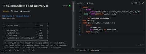Muhib Ajaz On Linkedin Leetcode Sql Immediateorders