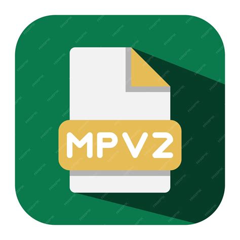 Premium Vector Mpv2 File Type Flat Icon Minimalist And Classy Symbol Icons Perfect For