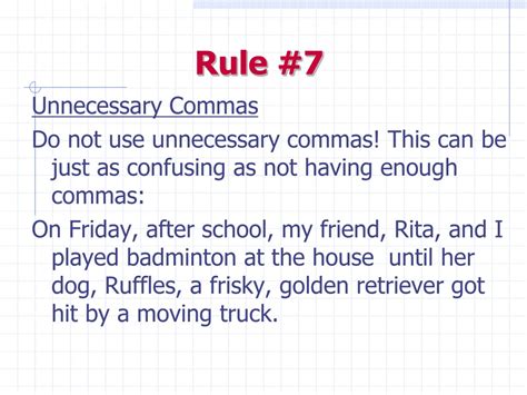 PPT Mastering Comma Rules Punctuation Guide For Clear Writing PowerPoint Presentation ID