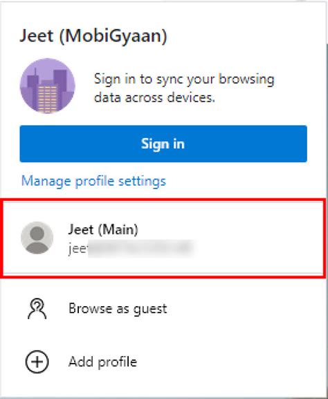 How To Create And Manage Multiple Profiles In Microsoft Edge