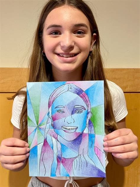 Fractured Self Portraits Self Portrait Art Middle School Art