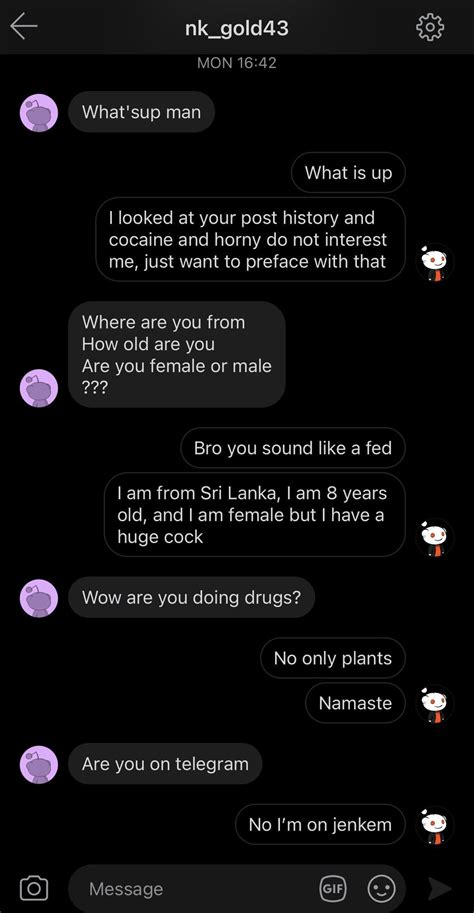 Average Reddit Dm Conversation Rdrugscirclejerk