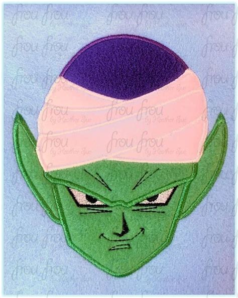 Picklo Dragon Head Anime Machine Applique And Filled Embroidery Design Multiple Sizes