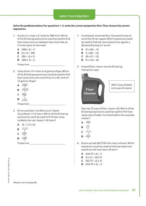 Word Problems Ratios Proportions