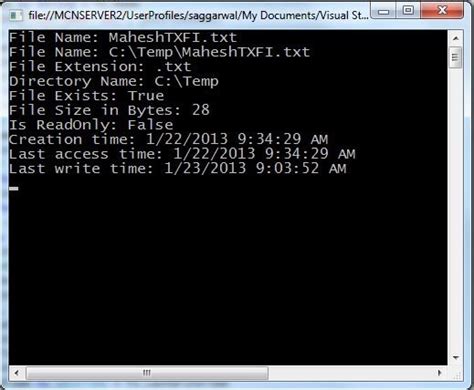 fileinfo properties in vb