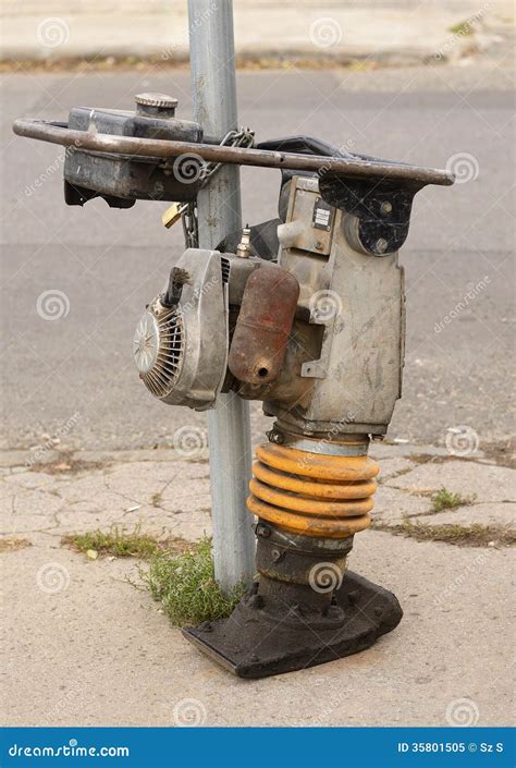 Vibratory Plate Compactor Construction Equipment Stock Image Image Of