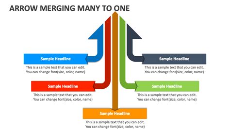 Arrow Merging Many To One PowerPoint And Google Slides Template PPT Slides