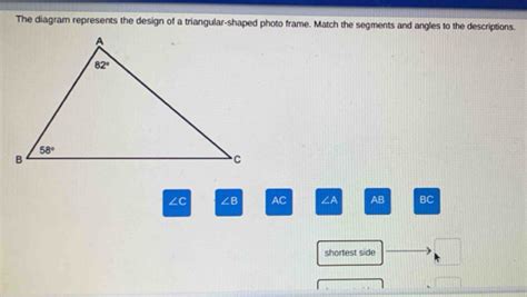 Solved The Diagram Represents The Design Of A Triangular Shaped Photo
