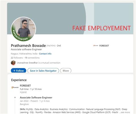 Mohit Kohli On Linkedin Fakeemployment Hr Hr Hiring Employment Linkedin Hrcommunity…