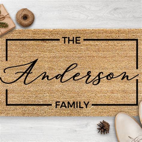 Large Custom Doormat Last Name Doormat Housewarming T Etsy