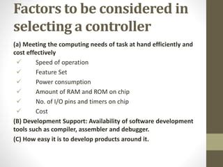 SYBSC IT SEM IV EMBEDDED SYSTEMS UNIT IV Designing Embedded System With Microcontroller