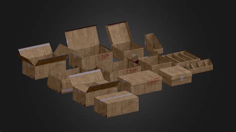 Game Ready Cardboard Boxes Download Free 3d Model By Jellystuff [57e08a9] Sketchfab